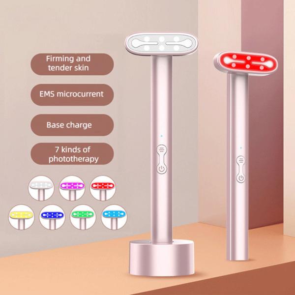 Quality 7 Color Nano Red Light Electric Eye Beauty Device EMS Portable Vibrating Eye for sale