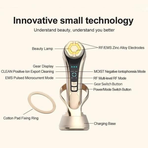 Quality 5 In 1 Multifunction Beauty Device Phototherapy RF EMS Microcurrent Facial for sale