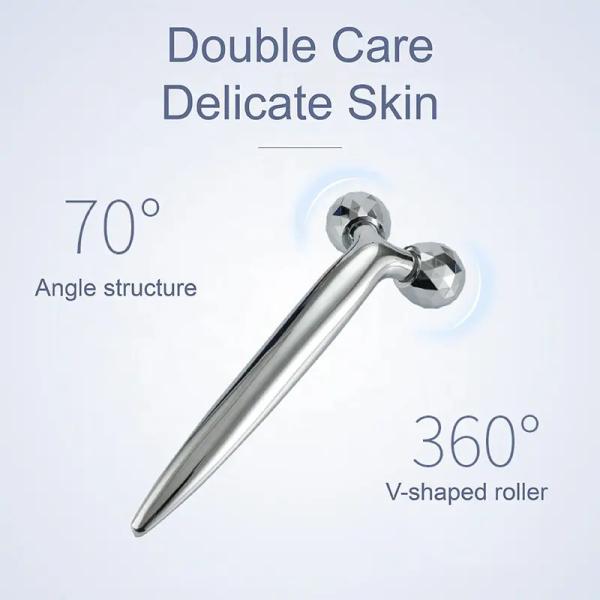Quality Portable Mini 3D Face And Neck Lifting Roller Handheld Anti Aging Facial Massager Wand for sale