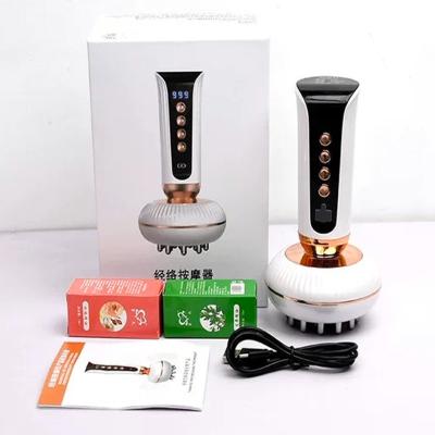 China Electric Gua Sha Body Meridian Massage Brush EMS Microcurrent Red Light Therapy Massager for sale