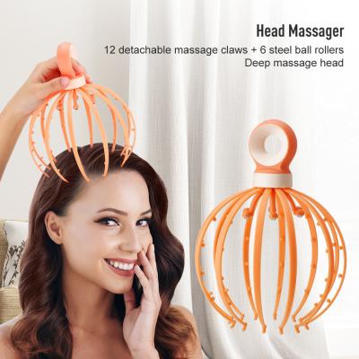 China Relax Relief Head Scalp Massager Handheld Octopus Claw Scalp Massager Custom Color for sale