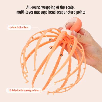 China Relax Relief Head Scalp Massager Handheld Octopus Claw Scalp Massager Custom Color for sale