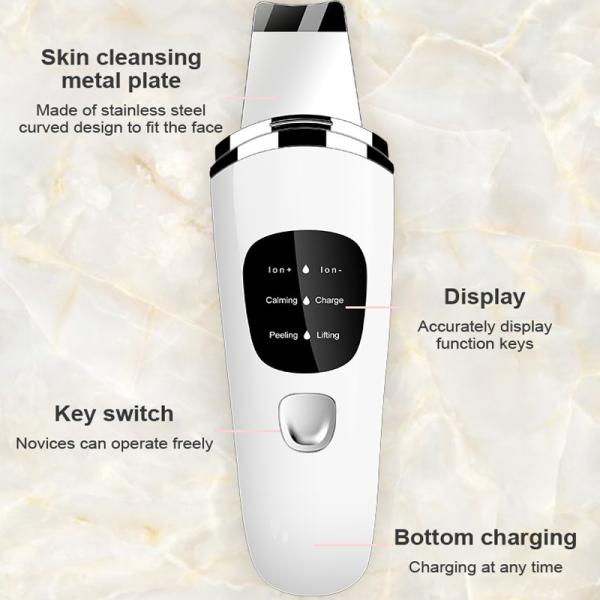 Quality 28kHz Frequency Ultrasonic Skin Scrubber Deep Cleaning Facial Pore Cleansing for sale