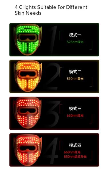Quality Handheld LED Light Face Mask 40hz Pulse Mode Operation Wrinkle Removing Face for sale