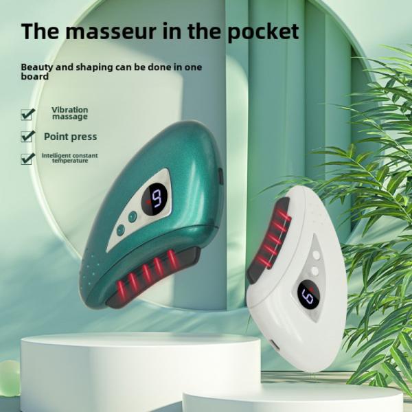 Quality Home Beauty Gua Sha Meridian Massage Brush With Red Light Therapy EMS Microcurrent for sale