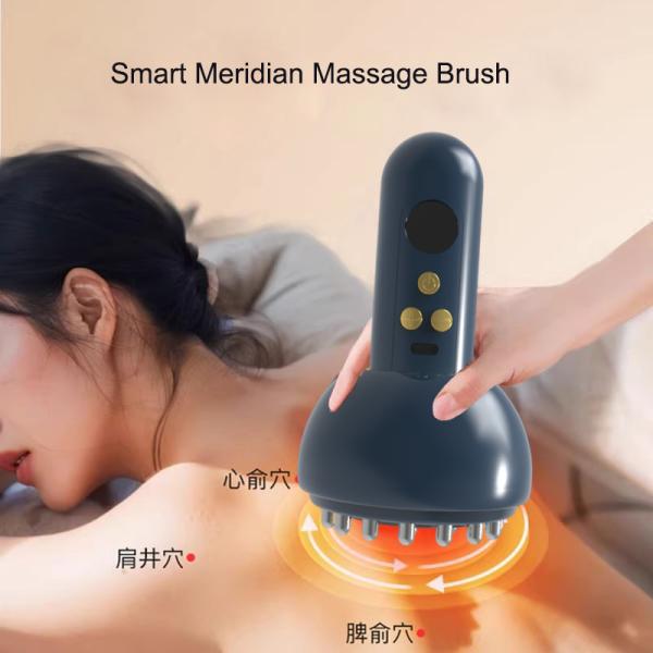 Quality Vibration Heating Scraping Cupping Massager Body Slimming Guasha Massage Brush for sale
