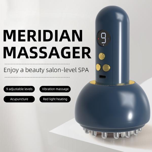 Quality Vibration Heating Scraping Cupping Massager Body Slimming Guasha Massage Brush for sale