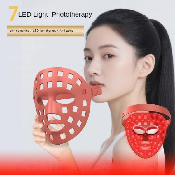 Quality High Quality Skin Tightening Infrared Light Therapy Mask for Home Working 7 Colors Light Therapy Mask for Women and Men for sale