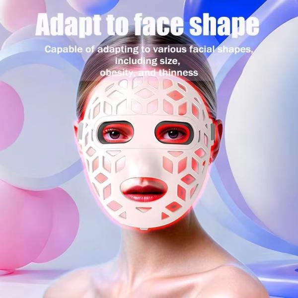 Quality Red Light Therapy for Face  7 Colors Light Therapy Mask for Women and Men LED Face Mask Infrared Light Therapy with Remote 3D Adant to Face Shape for sale