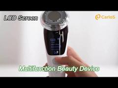 led microcurrent face lift machine hot cold red light photon beauty device wrinkle remover