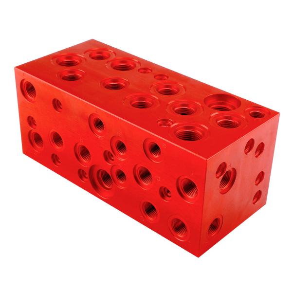 Quality Custom Hydraulic Manifolds CNC Machining Anodized Solenoid Valve Manifold for sale