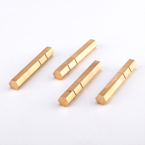 Quality Aluminum 6063-T6 Custom Brass Turning Parts 950mm Hexagonal Aluminum Extrusion for sale