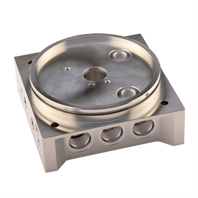 Precision CNC machined hydraulic manifold block