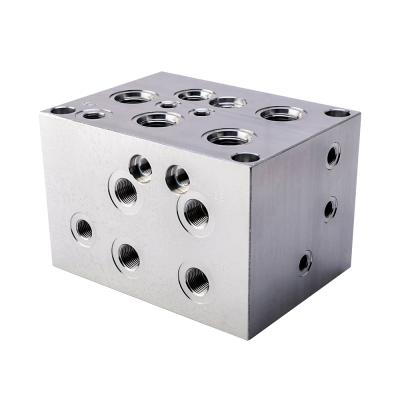 China High-Precision Aluminum and Steel Hydraulic Manifold Block with +/-0.01mm Tolerance for Heavy-Duty Applications for sale