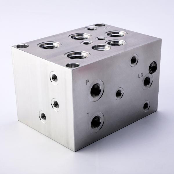 Quality High-Precision Aluminum and Steel Hydraulic Manifold Block with +/-0.01mm for sale