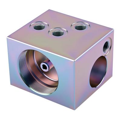 China High Precision CNC Machined Hydraulic Manifold Block with ISO 9001:2015 Certification and 100% Hydraulic Function Testing for sale