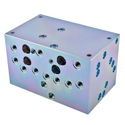 China High Precision CNC Machined Hydraulic Manifold Block with ISO 9001:2015 Certification and 100% Hydraulic Function Testing for sale