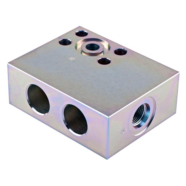 Custom Hydraulic Manifold Block with precision machining