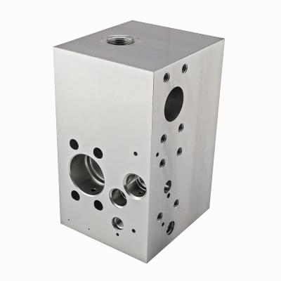 China Precision Hydraulic Manifold Block Custom Factory Offering One-Stop CNC Machining Solution from Design to Mass Production for Engineering Machinery and Hydraulic Units for sale