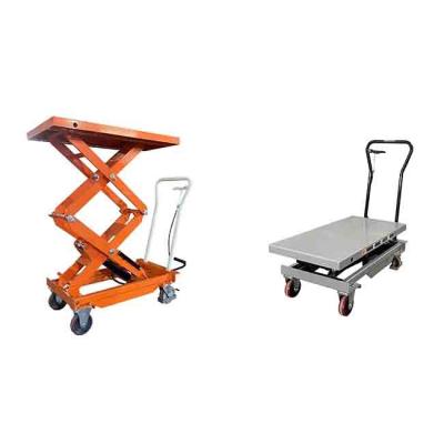 Cina Il sollevatore manuale di forbici di carico utile 150Kg di fabbricazione della Cina della capacità di forbici mobili del doppio presenta Max Height 1430mm in vendita