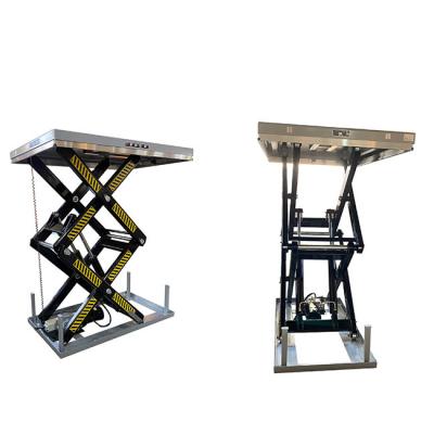 Cina il doppio ascensore di forbici di 1m presenta 4 Ton Hydraulic Large Platform 2.5mx0.85m in vendita