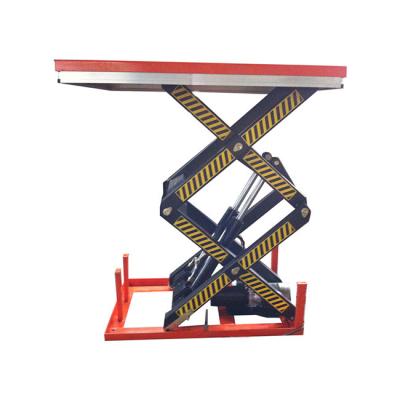 Cina il doppio ascensore di forbici di 1m presenta 4 Ton Hydraulic Large Platform 2.5mx0.85m in vendita