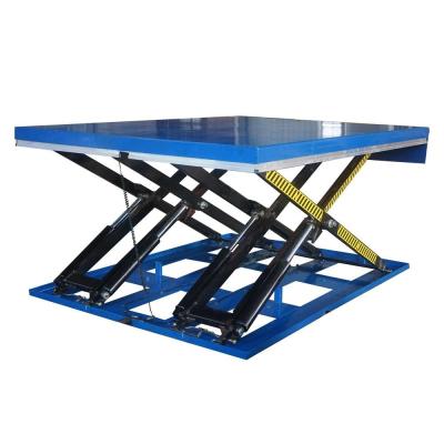 China Transverse Double Scissor Lift Tables 2 Ton Max Height 39.37in Large Platform 2.5mx0.82m for sale