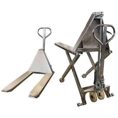 Cina Altezza di elevazione manuale inossidabile 2200lbs 800mm del camion di pallet di forbici in vendita