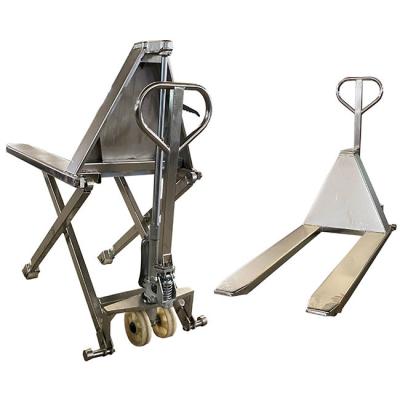 Cina altezza di elevazione manuale inossidabile 800mm del camion di pallet di forbici 1000kg in vendita