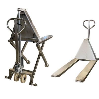 Cina 1,5 sollevatore inossidabile di forbici del manuale di altezza di elevazione 31.50in del camion di pallet di Ton Single Scissor Lift Table in vendita