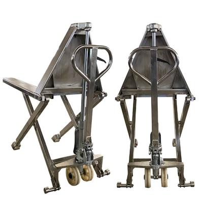 Cina Altezza di elevazione manuale inossidabile 2200lbs 800mm del camion di pallet di forbici in vendita