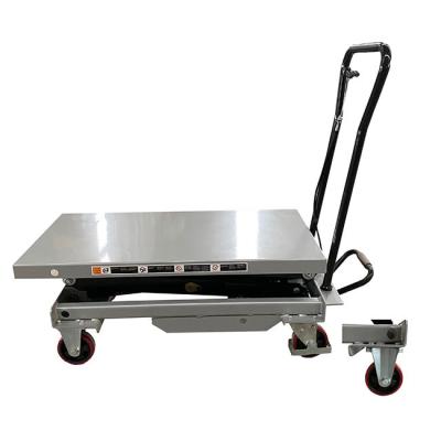 Cina Professional Mobile 1000Kg Capacità di carico utile Singola forbice Sollevatore a forbice manuale Tavoli Altezza massima 37,40 pollici in vendita