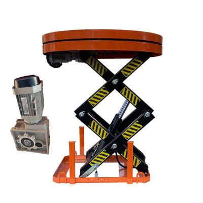 China la elevación de encargo 1000kg presenta las tijeras hidráulicas levanta las tablas con los tops giratorios 1200m m en venta
