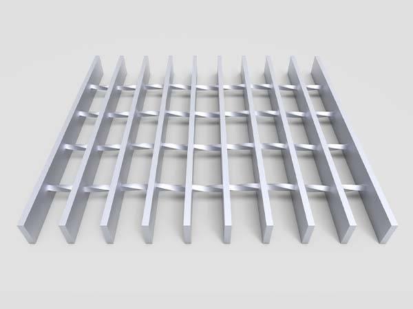 La barra que lleva rectangular de la reja de aluminio con una superficie llana se exhibe.