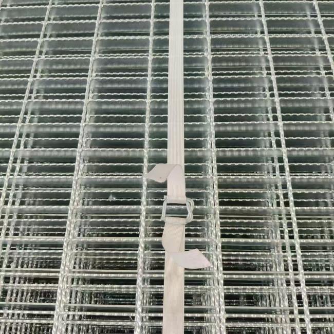 Steel grating installation example
