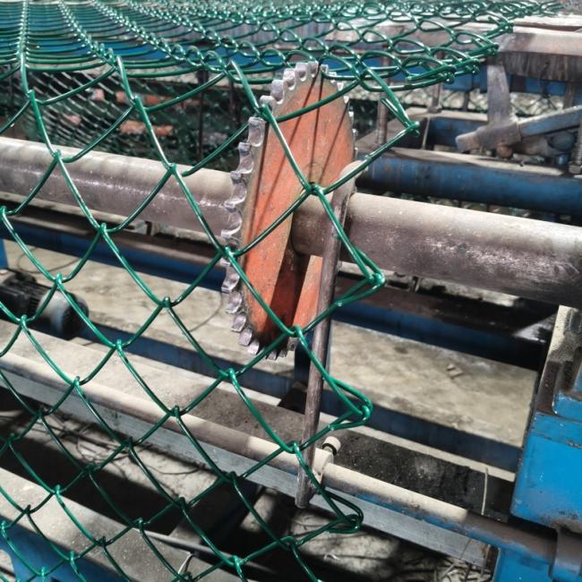 Galvanized chain link fence with powder coated finish