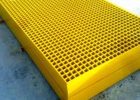 China Customized Fiberglass Grating Panels 25x5mm Bearing Bar for Building Walkways for sale