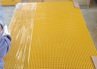 China Customized Fiberglass Grating Panels 25x5mm Bearing Bar for Building Walkways for sale