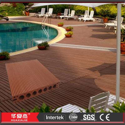 China Brushed / Embossed WPC Composite Wood Decking 140 * 25mm Waterproof For Yard for sale