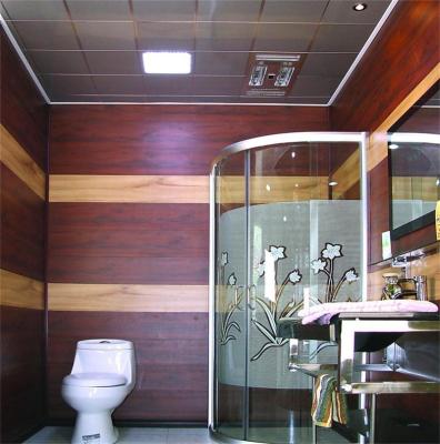Cina Stile di legno che lamina i pannelli di parete di UPVC, decorazione del rivestimento della parete del bagno del PVC in vendita