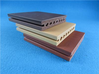 China Hollow Friendly WPC Composite Decking Groove Environmentally WPC Decking for sale