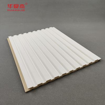 China High Quality Pvc WPC Wall Panel White Design For Tv Background Wall Decoration for sale