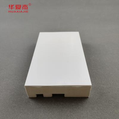 China White Cape Flat Casing WPC PVC Door Frame Interior And Exterior Home Decoration for sale