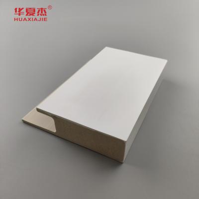 Κίνα Ανθεκτικός λευκός καπάκι επίπεδη κάλυψη J κανάλι λευκή ομαλή επιφάνεια Wpc πλαισίου πόρτας εσωτερική διακόσμηση προς πώληση