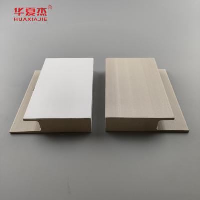 Κίνα Ανθεκτικός λευκός καπάκι επίπεδη κάλυψη J κανάλι λευκή ομαλή επιφάνεια Wpc πλαισίου πόρτας εσωτερική διακόσμηση προς πώληση