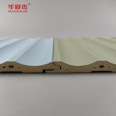 Cina Pannello di parete Wpc stratificato Pannello di PVC a piatto Verde Blu Decorazione degli edifici in vendita