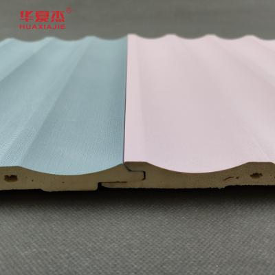 Cina pannello di parete a piatto di alta qualità rosa e blu pannello wpc decorazione murale interna in vendita