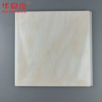 China Groothandel hoogglanzend drukwerk pvc-marmeren plaat geel pvc-wand- en plafondpaneel voor binnenhuisdecoratie Te koop