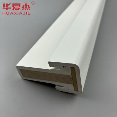 China Wholesale New Product Wpc Mullpost LVL Reinforce Wpc Door Frame Pvc Door Jamb  Building Decoration for sale