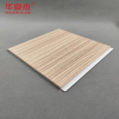 China Moderne design gelamineerd pvc wandpaneel 250x5mm pvc houten korrels paneel voor woonkamer decor Te koop